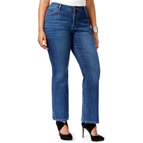Lee Plus Womens Denim High Rise Bootcut Jeans