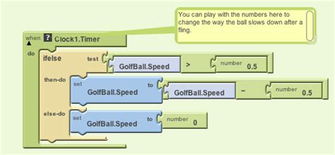 Mini Golf Fling TouchUp TouchDown Gestures Explore MIT App Inventor