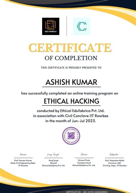 Ethicalhacking Cybersecurity Continuouslearning Edufabrica Iitroorkee Civilconclave
