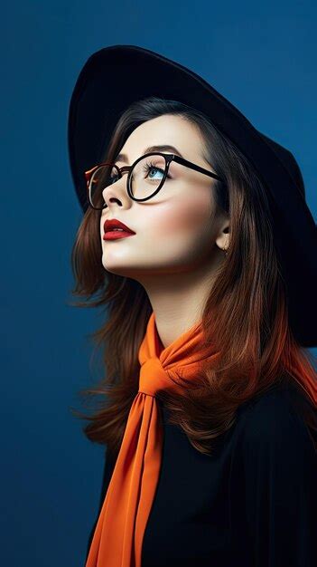 Premium Ai Image Halloween Witch Woman Wearing Glasses