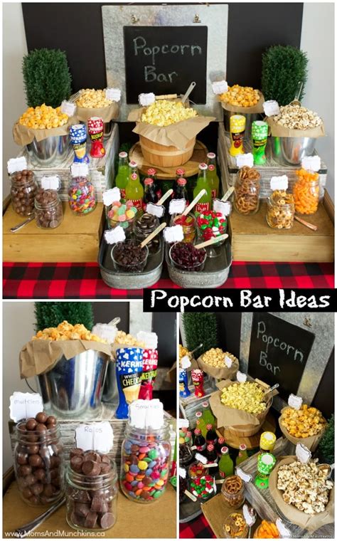 Popcorn Bar Ideas For A Buffet Moms And Munchkins Popcorn Bar Bars