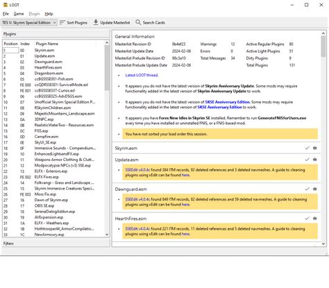 Cleaning Plugins With Loot Skyrim Se Nexus Mods Forums