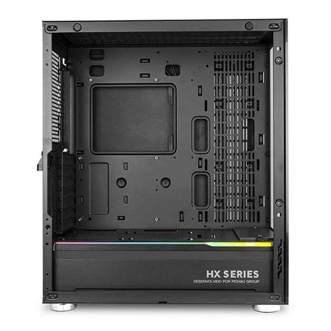 Gabinete Gamer Pichau HX600 RGB Full Tower Lateral De Vidro Preto