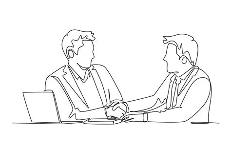 Premium Vector One Continuous Line Drawing Of Client And Customer Concept Doodle Vector