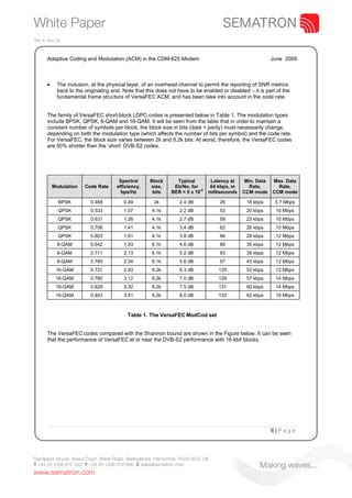 Comtech EF Data Adaptive Coding And Modulation ACM In The CDM 625 Advanced Satellite Modem