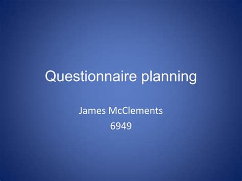 Questionnaire Powerpoint Pptx