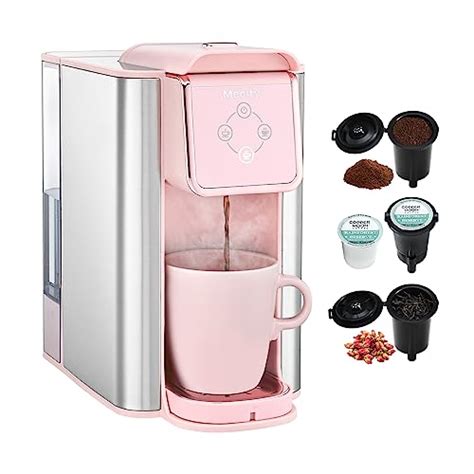 Mecity Pink Coffee Maker 3 In 1 Single Serve Coffee Machine