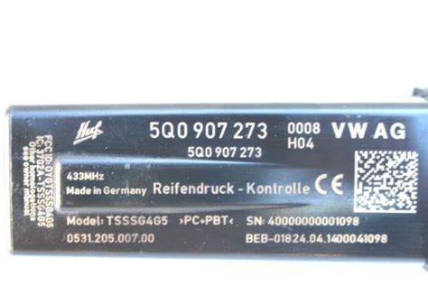 VW SKODA MODUŁ CIŚNIENIA OPON 5Q0907273B 5Q0907273 STEROWNIK KONTROLI W ...