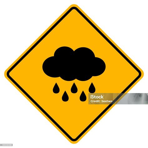 Tanda Awan Peringatan Pada Latar Belakang Putih Ilustrasi Stok Unduh Gambar Sekarang Alam