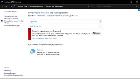 Restart To Repair Drive Errors Windows 10 Microsoft Qanda