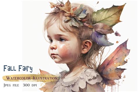 Fall Fairy Cute Watercolor Fairy Girl Graphic By Magiclily Creative