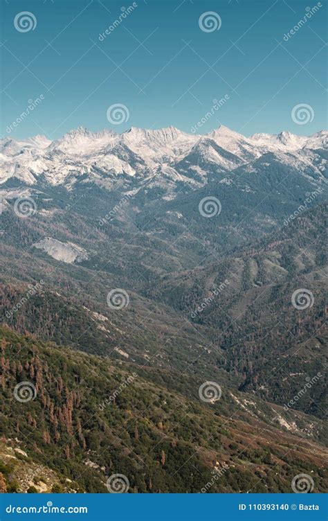 Aerial View From Moro Rock In Sequoia National Park In USA California