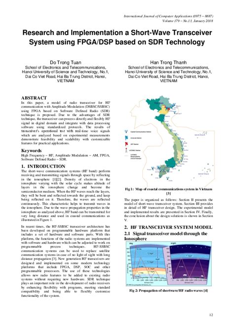 pdf research and implementation a short wave transceiver system using