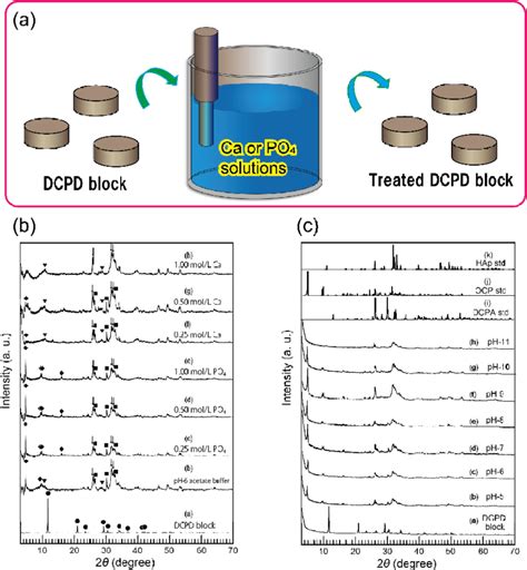 A Schematic Of The Dcpd Block Treatment B Xrd Patterns Of Dcpd
