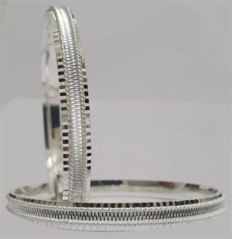 Party Wear Silver Bangle G Size Inch Dia At Pair In Rajkot