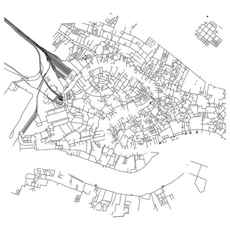 Venice City Map Fine Art Map Poster Venice Map Print Minimalist City Map Timeless Decor