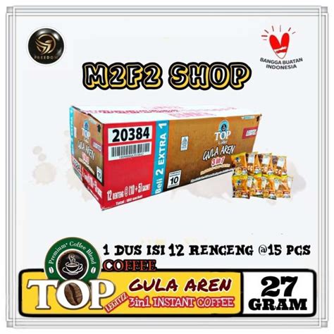 Jual Kopi Top Gula Aren Legitzz 3in1 Kopi Instan Sachet 27 Gr