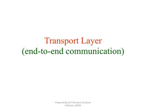 Transport Layer Pptx