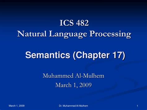 ppt ics 482 natural language processing semantics chapter 17