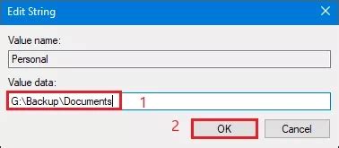 How To Change Personal Folders Location By Using The Registry