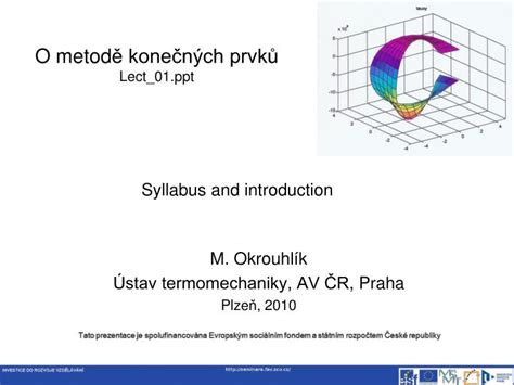 PPT O metod ě konečných prvků Lect 01 PowerPoint Presentation free