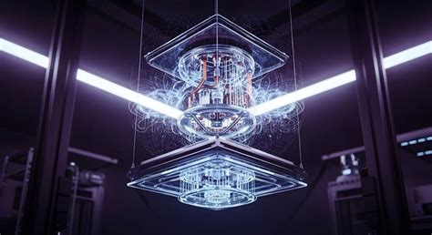 Futuristic Energy Core Innovation Radiating From A Central Quantum