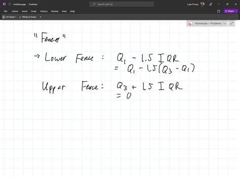 SOLVED Find The Lower And Upper Fence Use These To Determine Whether There Are Outliers The