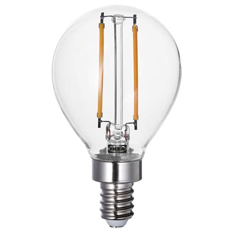 Lunnom Led Bulb E12 135 Lumen Globe Clear 2 Ikea
