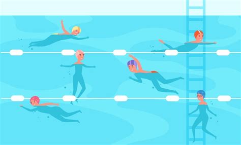 여름 수영복과 소년 무료 벡터