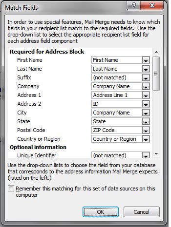 Word Mail Merge Address Block VBA And VB Net Tutorials Education