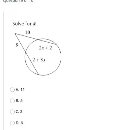 Solved Solve For X A B C D Chegg