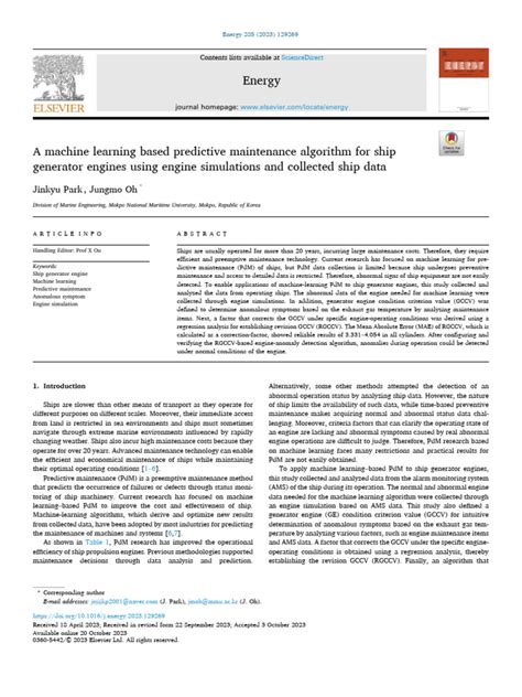 a machine learning based predictive maintenance algorithm for auxiliary