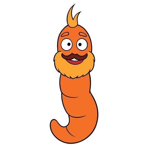Bearded Fireworm Smiles Icon Illustration 46899744 Vector Art At Vecteezy
