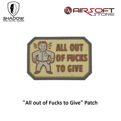 All Out Of Fucks To Give Patch Airsoft Store