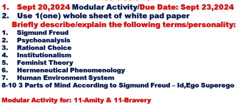 Sept Modular Activity Due Date Sept Studyx