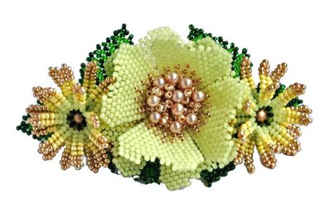 Красивые заколки из бисера | Плетение из бисера, Руководства по ...