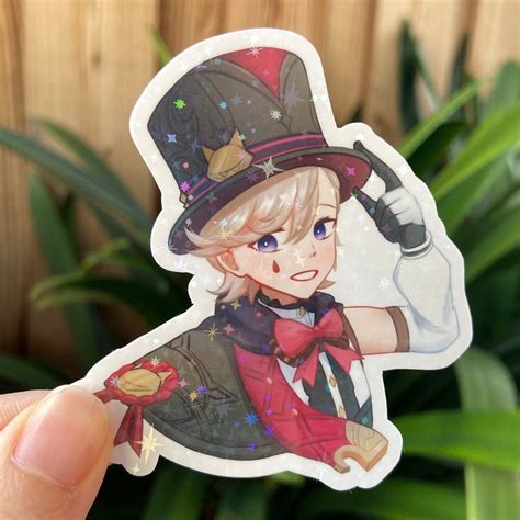 Lyney Holographic Sticker Genshin Impact Etsy