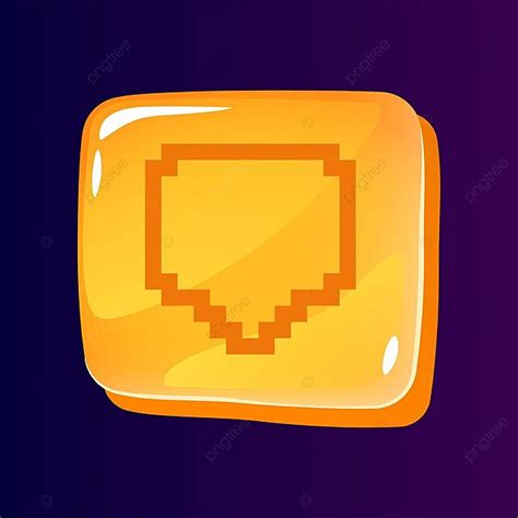 Message Glossy Ui Button With Pixelated Icon Isolated Shiny Image