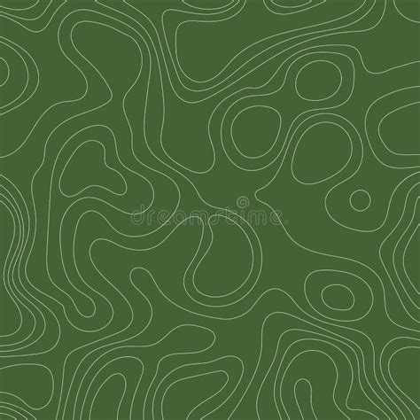 Green Topographic Map With Contour Lines And Attraction Seamless
