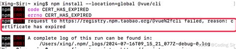 Npm安装vue Cli失败的解决方式 Csdn博客