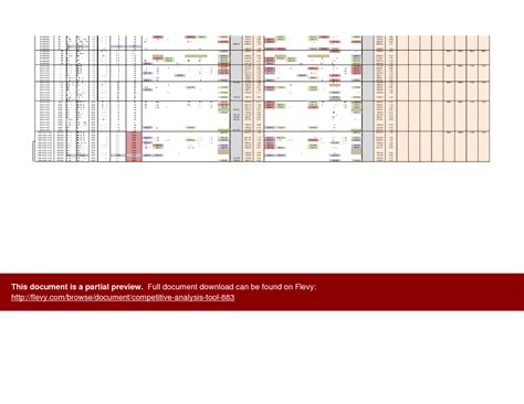 Competitive Pricing Analysis Kit Template Excel XLS