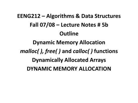 ppt eeng212 algorithms and data structures fall 07 08 lecture notes