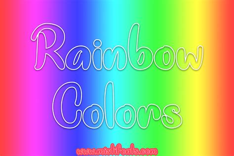 Rainbow Colors Font Misti S Fonts FontSpace