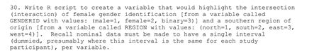 Solved Write R Script To Create A Variable That Would Chegg Com
