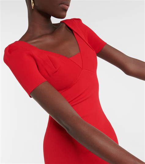 Knit Jersey Midi Dress In Red Roland Mouret Mytheresa