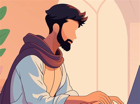 A Man With Laptop Illustration Behance