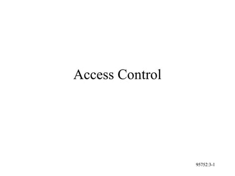 Understanding Access Control In Computer Securityppt