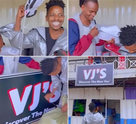 Comedian Eric Omondi Opens Clothes Store For Victor Juma Youth