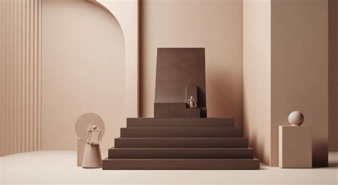 Premium Ai Image 3d Minimalist Scene With Simple Shapes