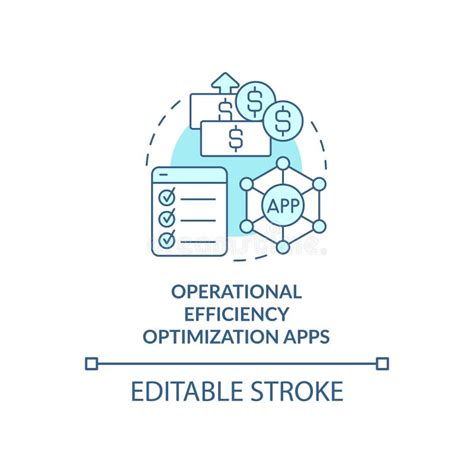 Operational Efficiency Turquoise Concept Icon Stock Vector Illustration Of Idea Notion 239743337